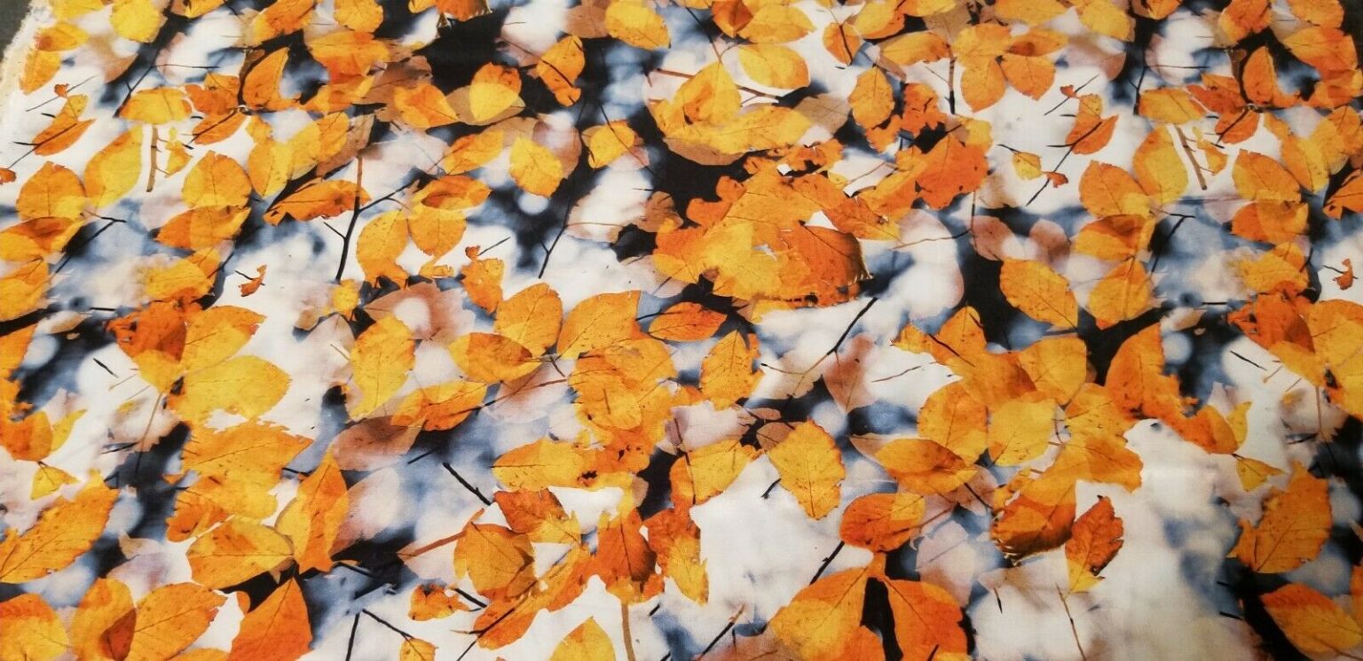 Damp Autumn Leaves Silk-Rayon Blend - Absolutely Gorgeous! - Beautiful ...