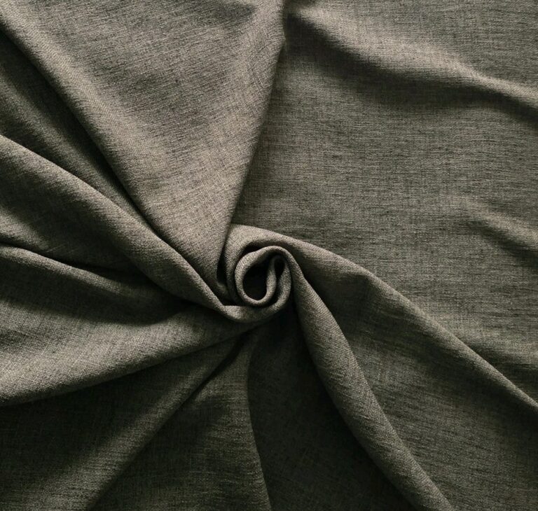 Olive Green "Linen-Textured" Light Polyester Fabric For Garments ...