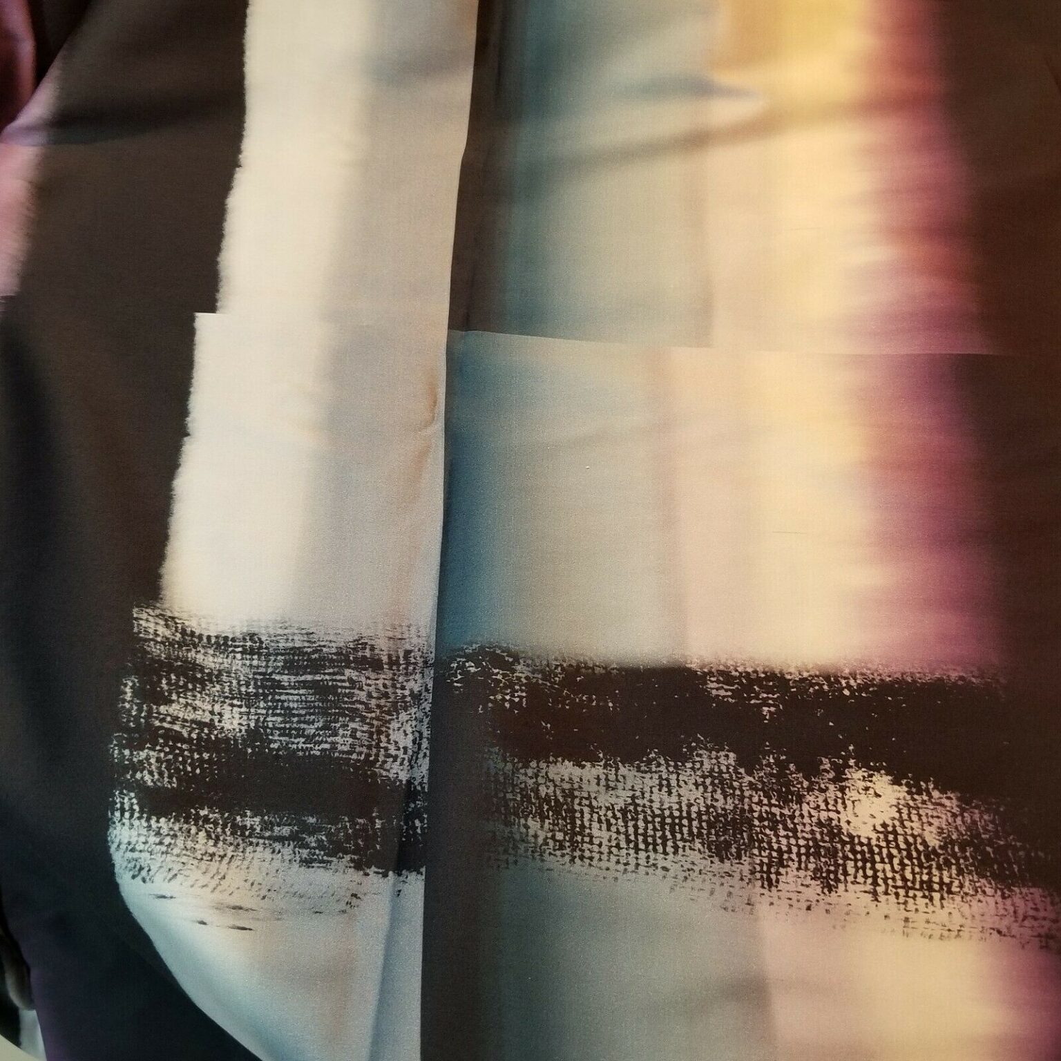 Stunning Dramatic Cotton Sateen with 'Aurora Borealis' Banded Design ...