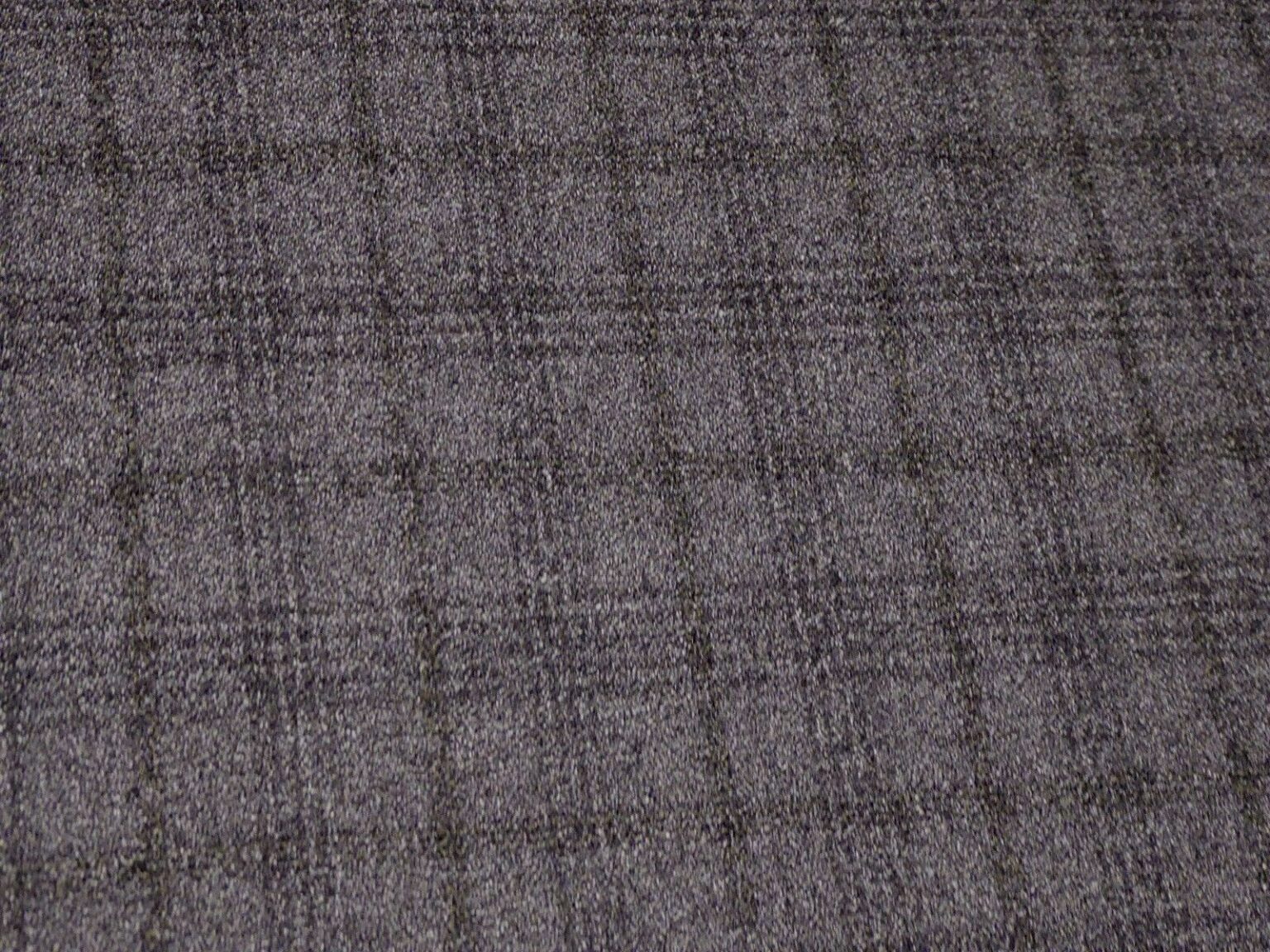 Very Fine Italian Pure Wool Suiting - Nubby Charcoal Gray & Black Plaid ...