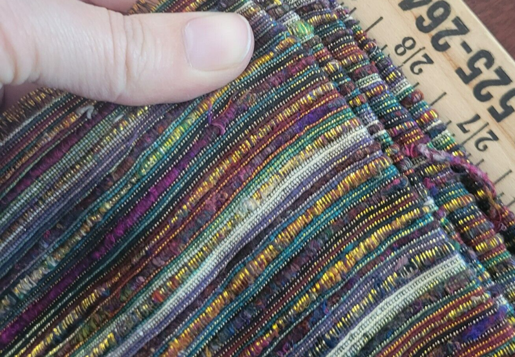 Rich Colors & Metallic Gold Handwoven Silk Fabric - Sari Waste - Eco ...
