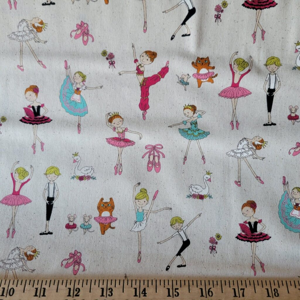 Ballet Dancers - Male & Female w/ Birds, Animals, on Cotton Duck from ...