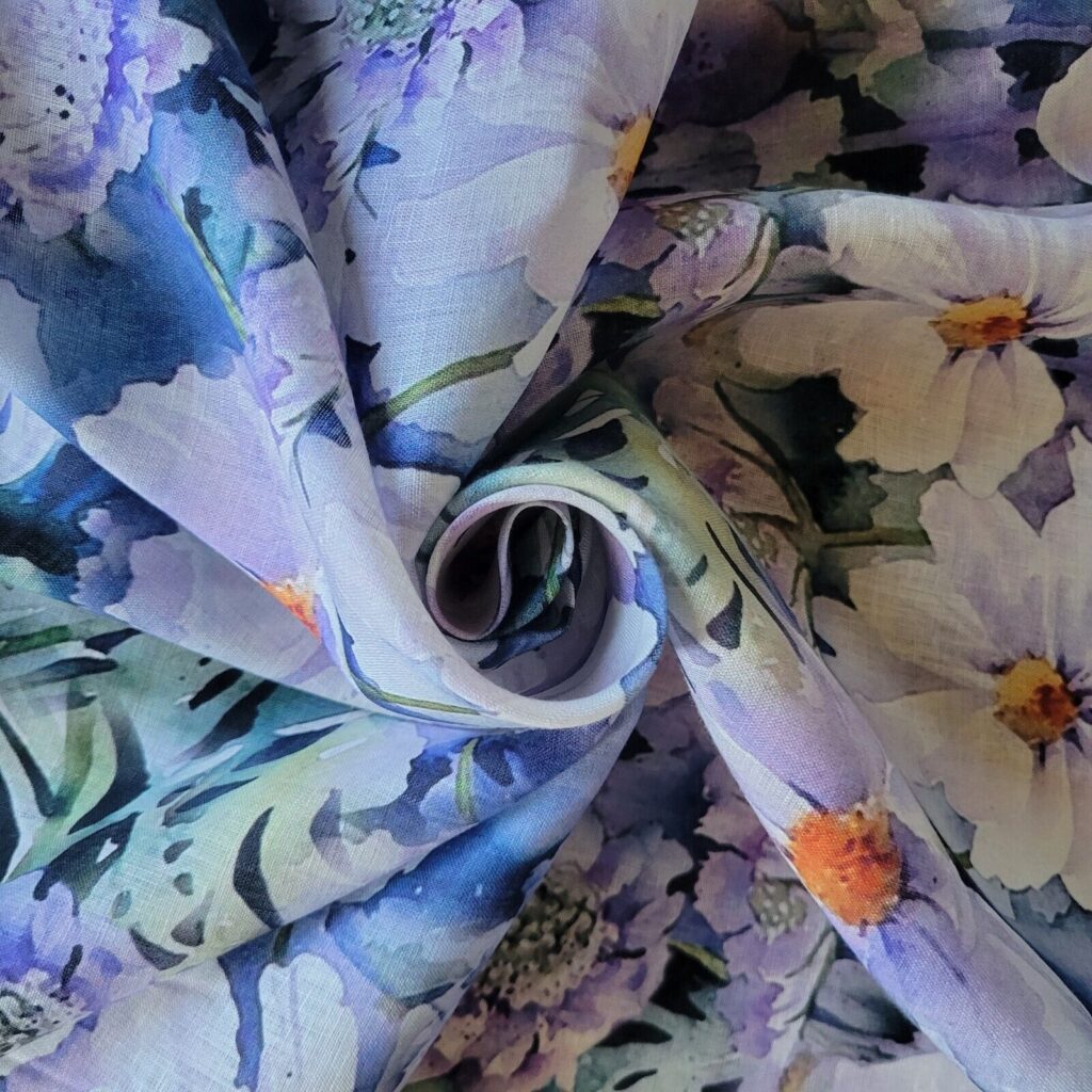 Painted Daisy Flowers on Linen - Absolutely Gorgeous! Digital Print ...