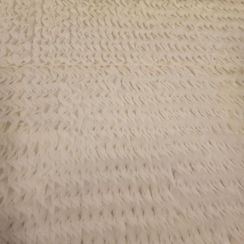 Zigzag Ruffled Ivory Silk Chiffon - Unique, Fabulous! Instant Lavish ...