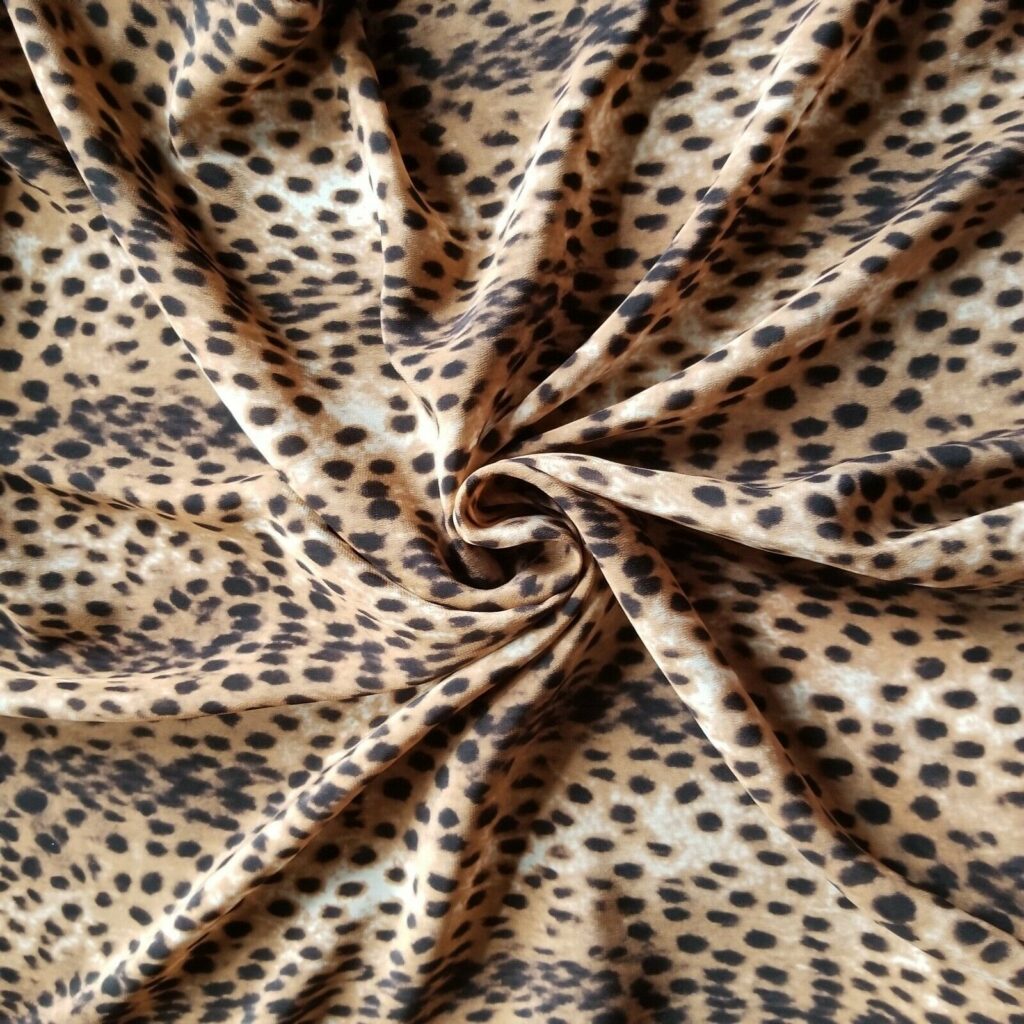 FAB Leopard-Print Plain-Weave Silk! Perfect for Shirts, Dresses, etc ...